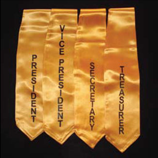 Embroidered Class Officer Stoles Pack - 1 President, 1 Vice President ...